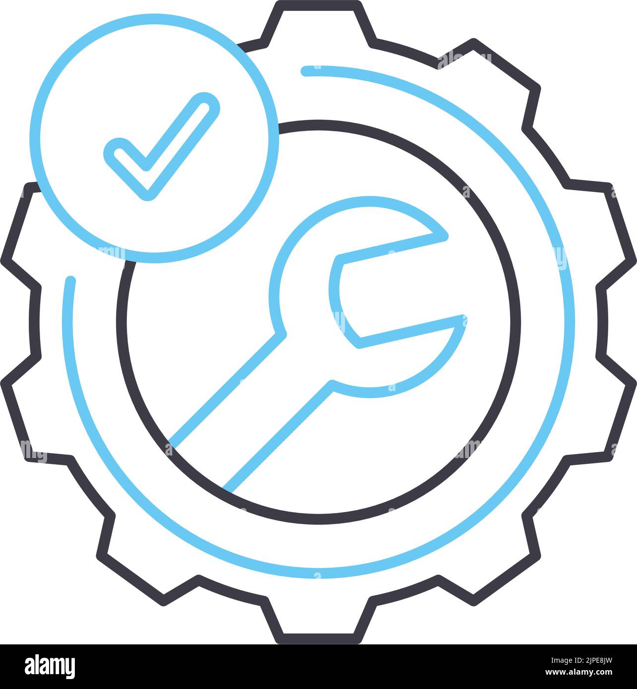 repair line icon, outline symbol, vector illustration, concept sign ...