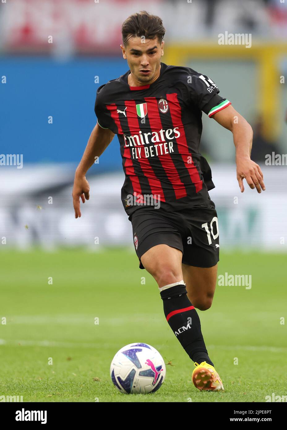 Milan, Italy, 13th August 2022. Brahim Diaz of AC Milan during the ...