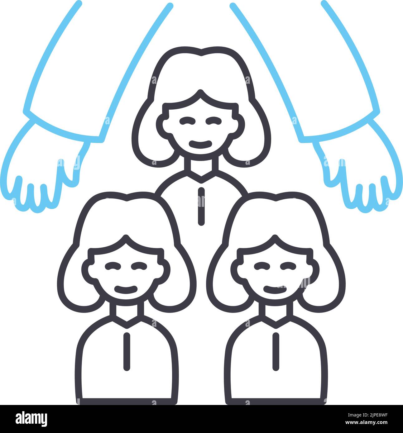 support line icon, outline symbol, vector illustration, concept sign ...