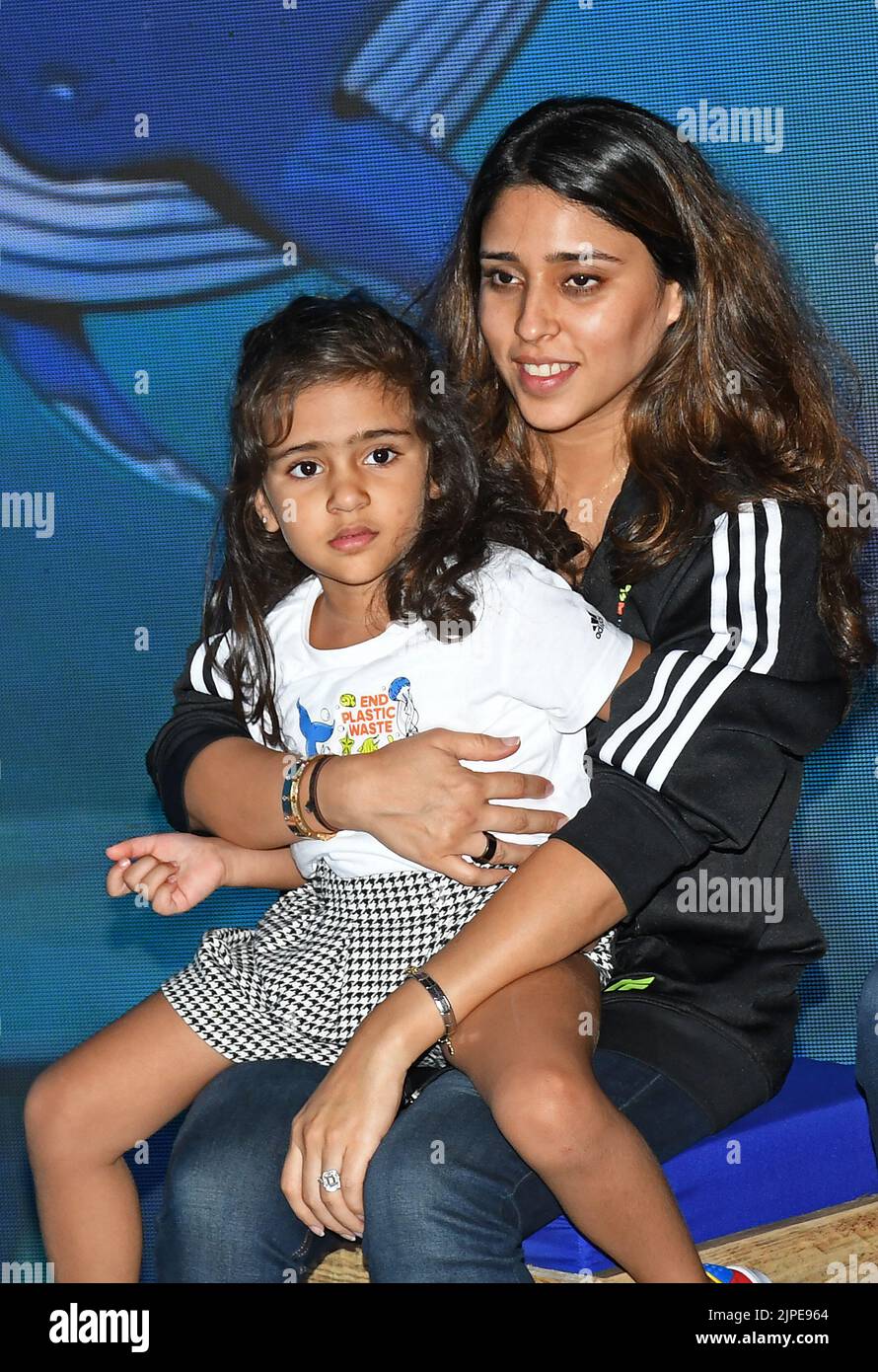 Ritika Sajdeh (wife of Indian cricket captain Rohit Sharma) with ...