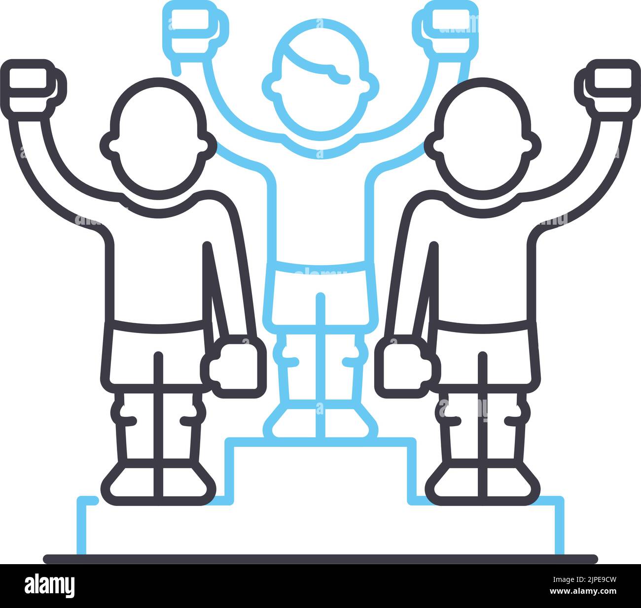 ranking line icon, outline symbol, vector illustration, concept sign ...