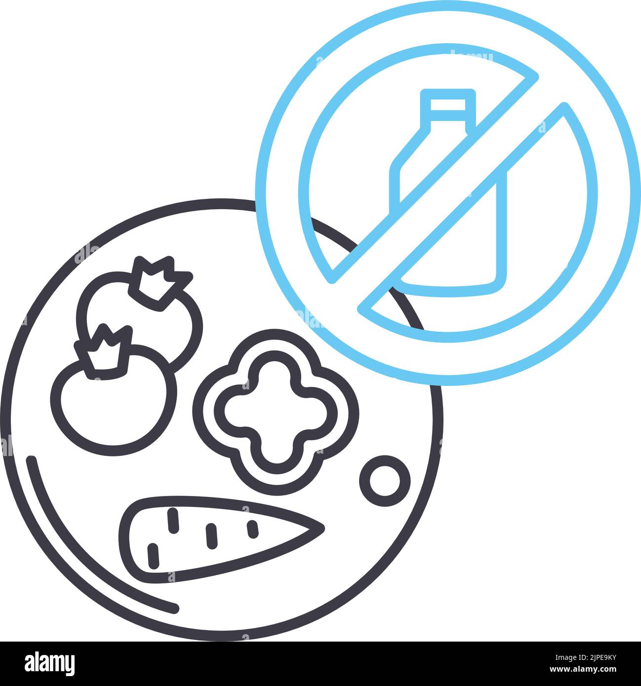 vegan option line icon, outline symbol, vector illustration, concept sign Stock Vector Image ...