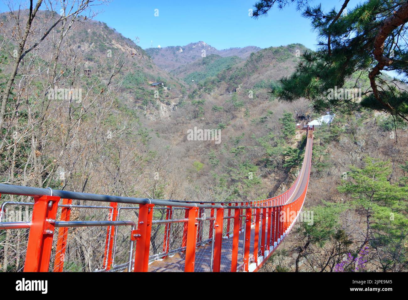 Korean swing bridge Stock Photo - Alamy