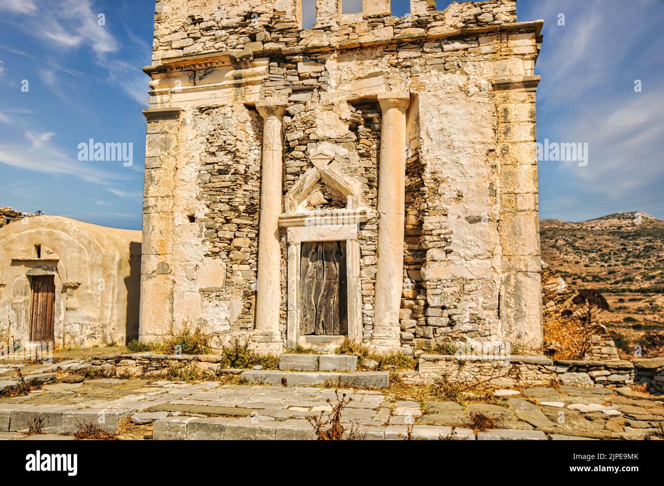 The ruins of an old, historical building in the Episkopi area of ...