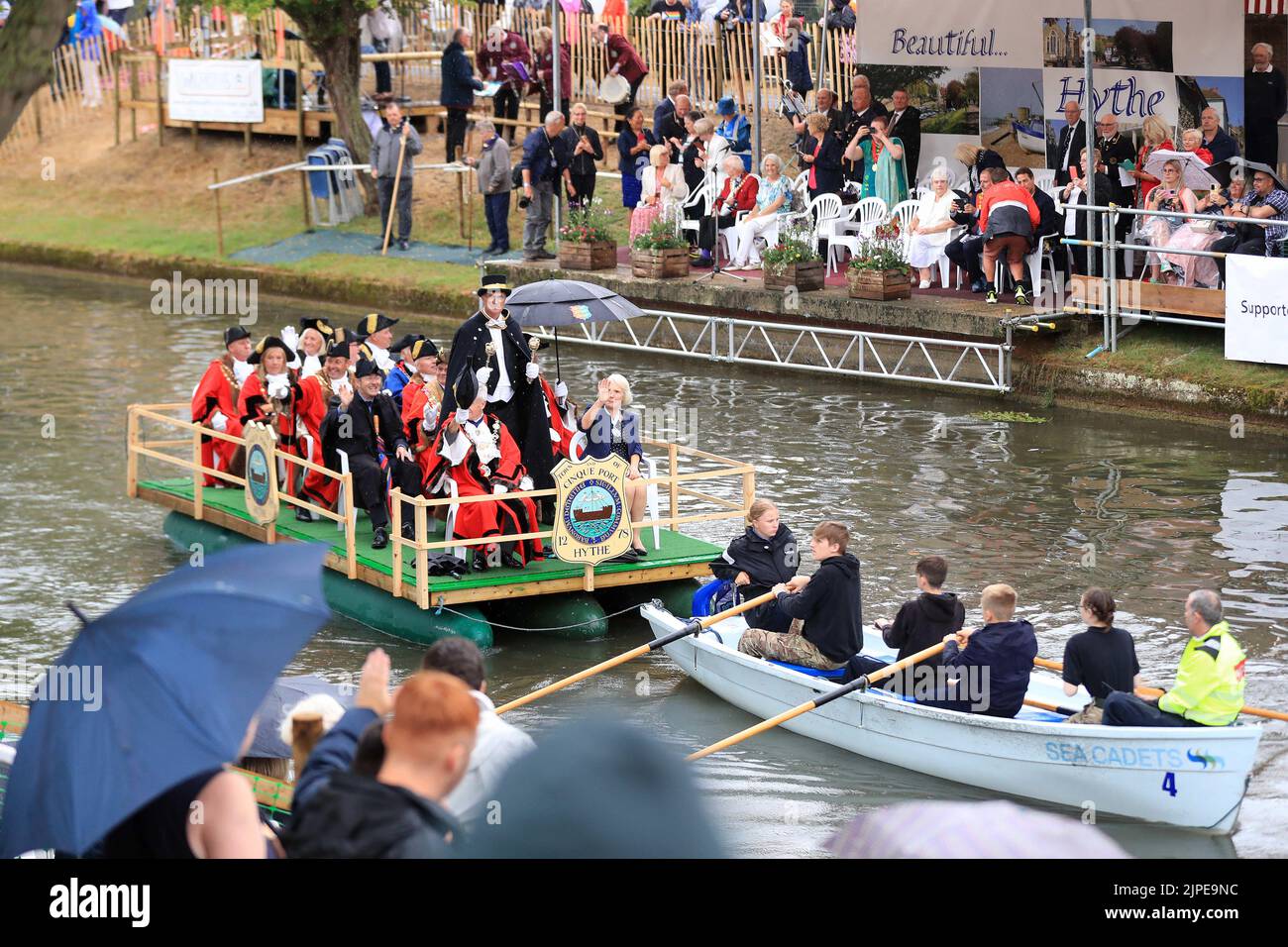 The float carrying the mayors of all the Cinque Port towns arrives ...