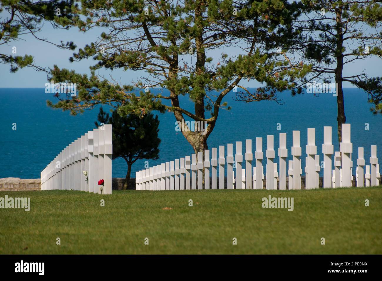 The Normandy American Cemetery in Colleville-sur-Mer in France Stock ...
