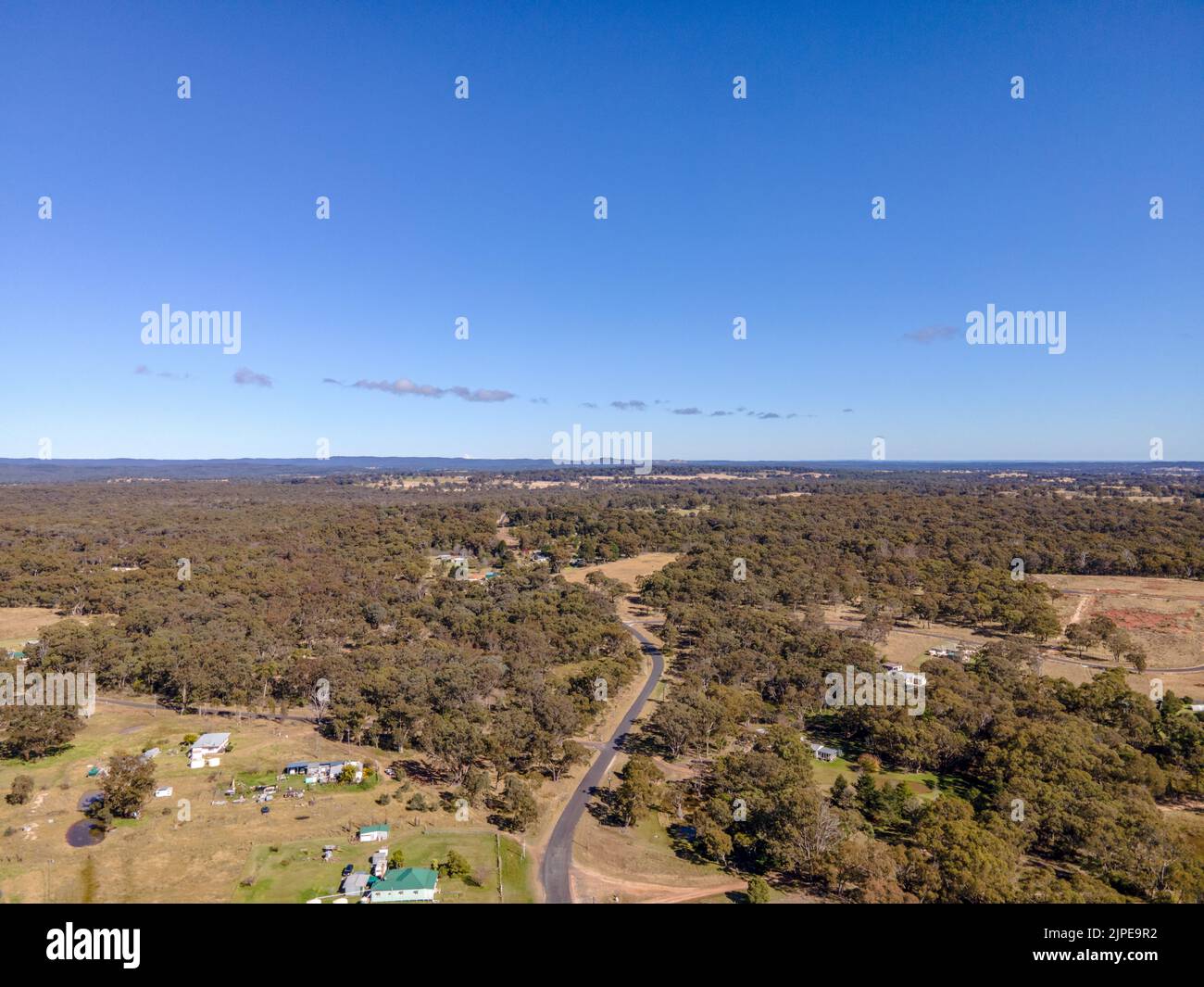An aerial view of a highway with forest on both sides Stock Photo - Alamy
