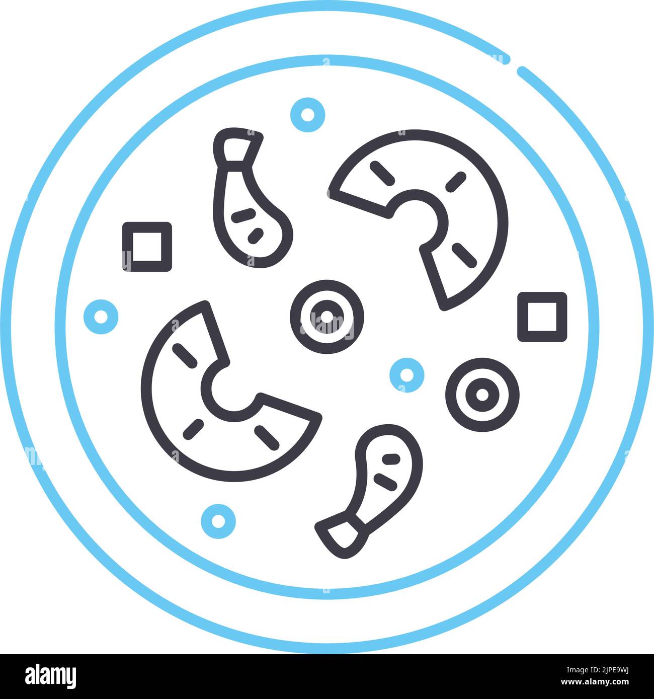 pizza line icon, outline symbol, vector illustration, concept sign ...