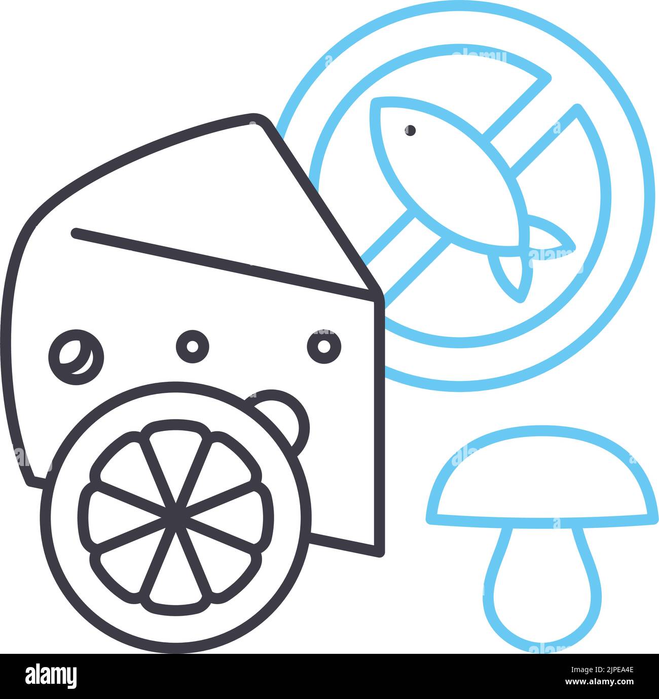 vegetarian line icon, outline symbol, vector illustration, concept sign ...