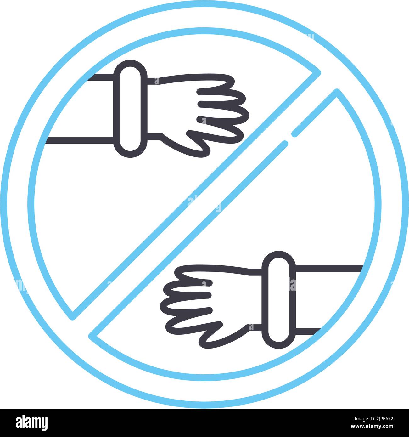 limited contact line icon, outline symbol, vector illustration, concept ...