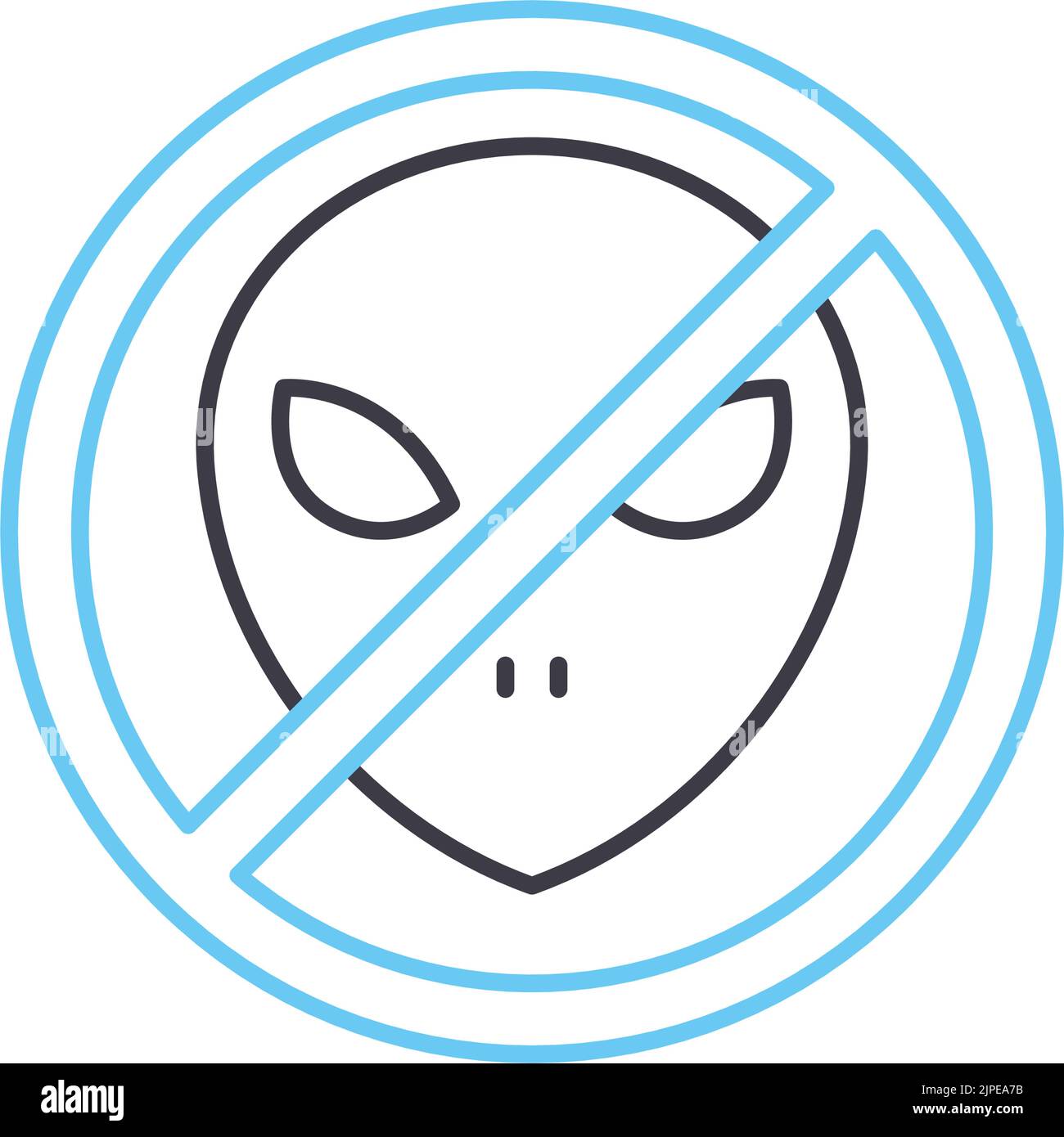 no mutants allowed line icon, outline symbol, vector illustration ...