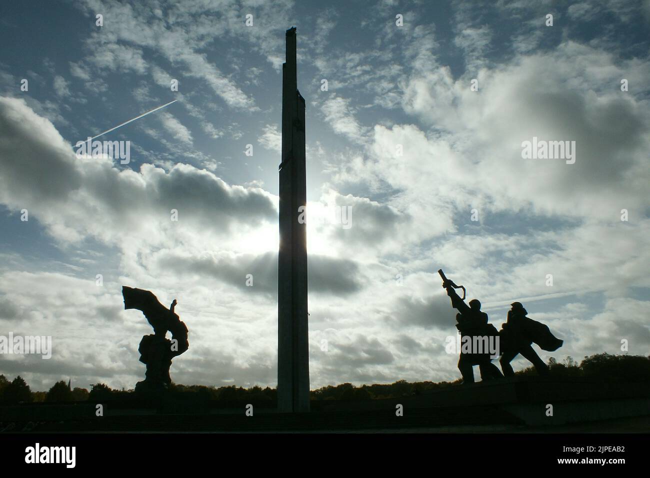 Latvia, Riga. Monument to the soldiers of the Soviet Army - the ...