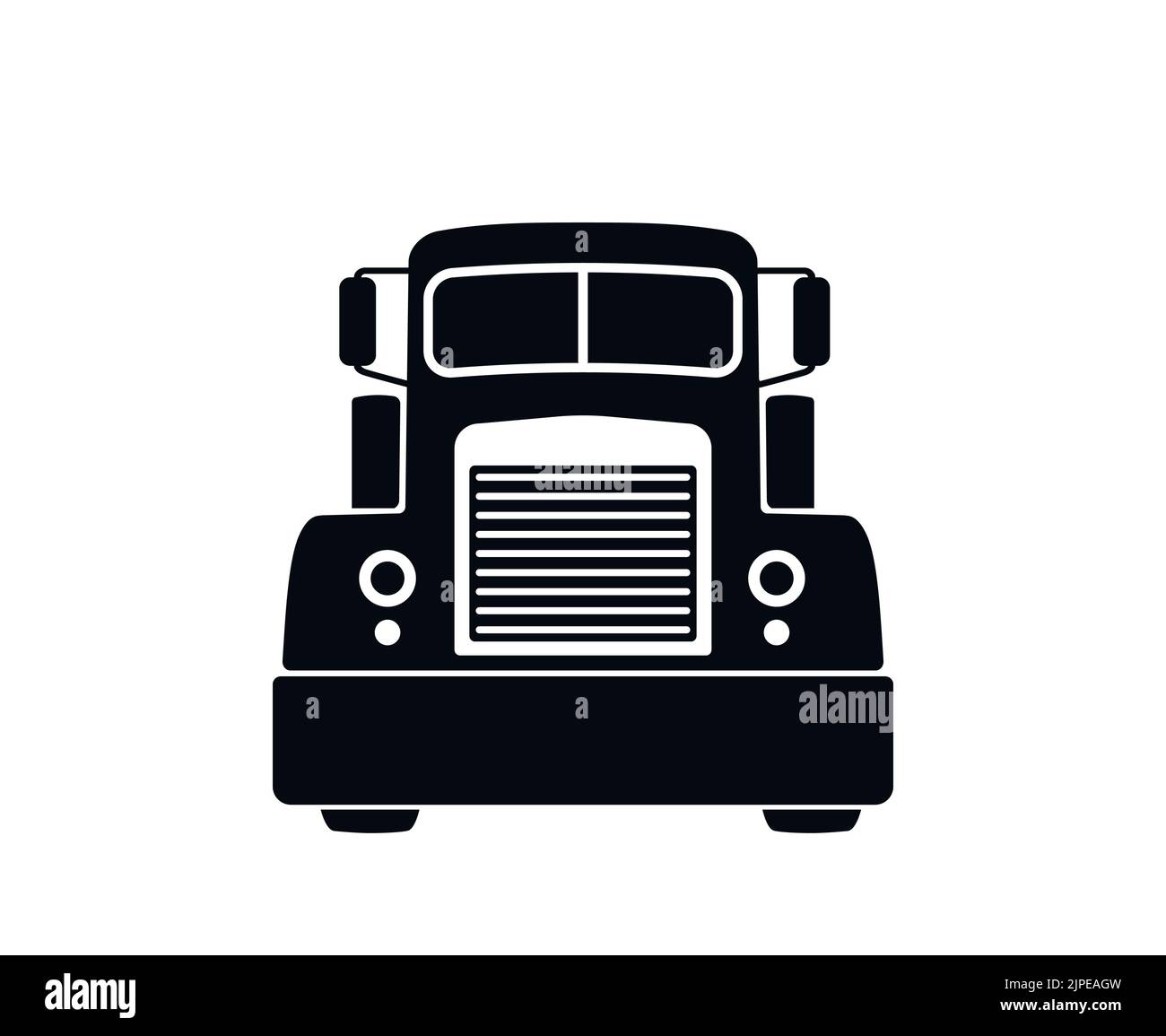 Truck Icon. Vector Cartoon Dump Truck. vector illustration. American ...