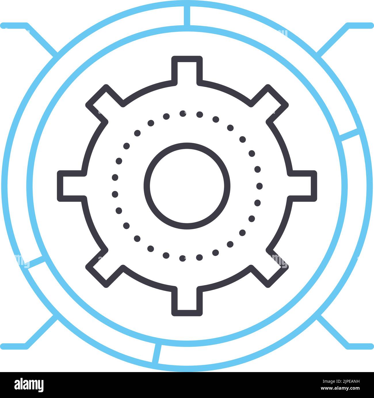 system resource management line icon, outline symbol, vector ...