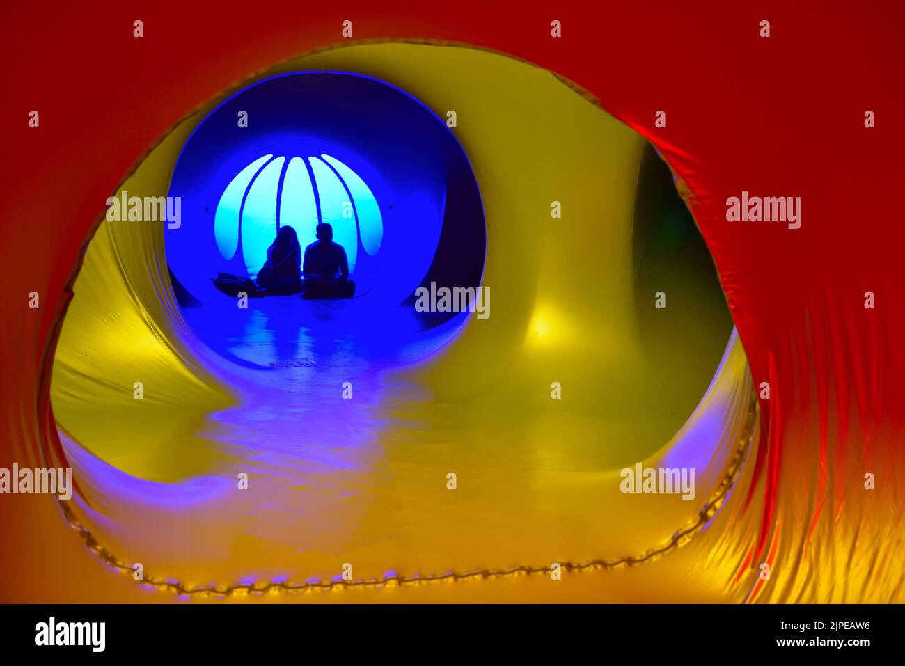 Luminarium. Inflatable temporary building structure as art showing ...