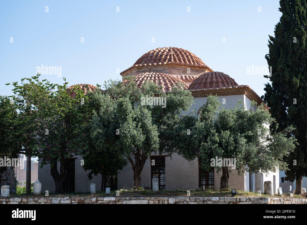 ATHENS, GREECE - MAY 14, 2022: Church of beautiful architecture with ...