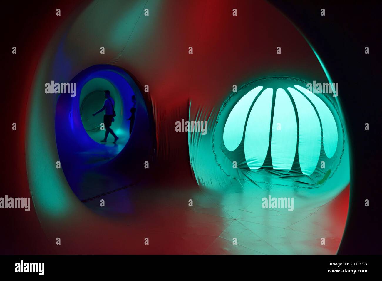 Luminarium. Inflatable temporary building structure as art showing ...