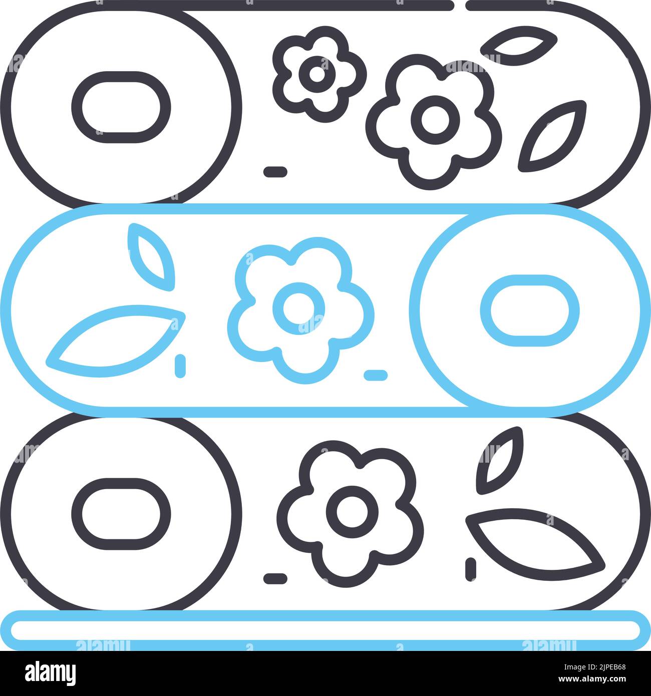 spa bath towel line icon, outline symbol, vector illustration, concept ...