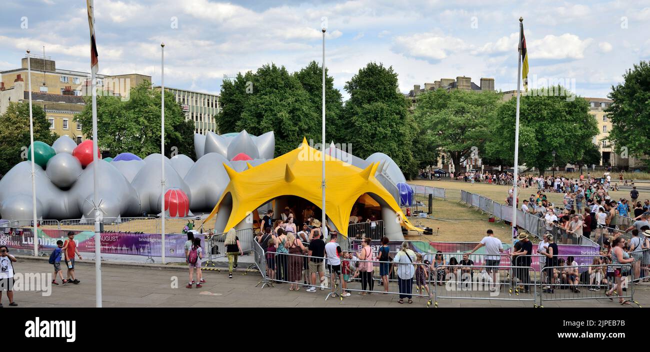 Luminarium. Entrance to inflatable temporary building structure art ...