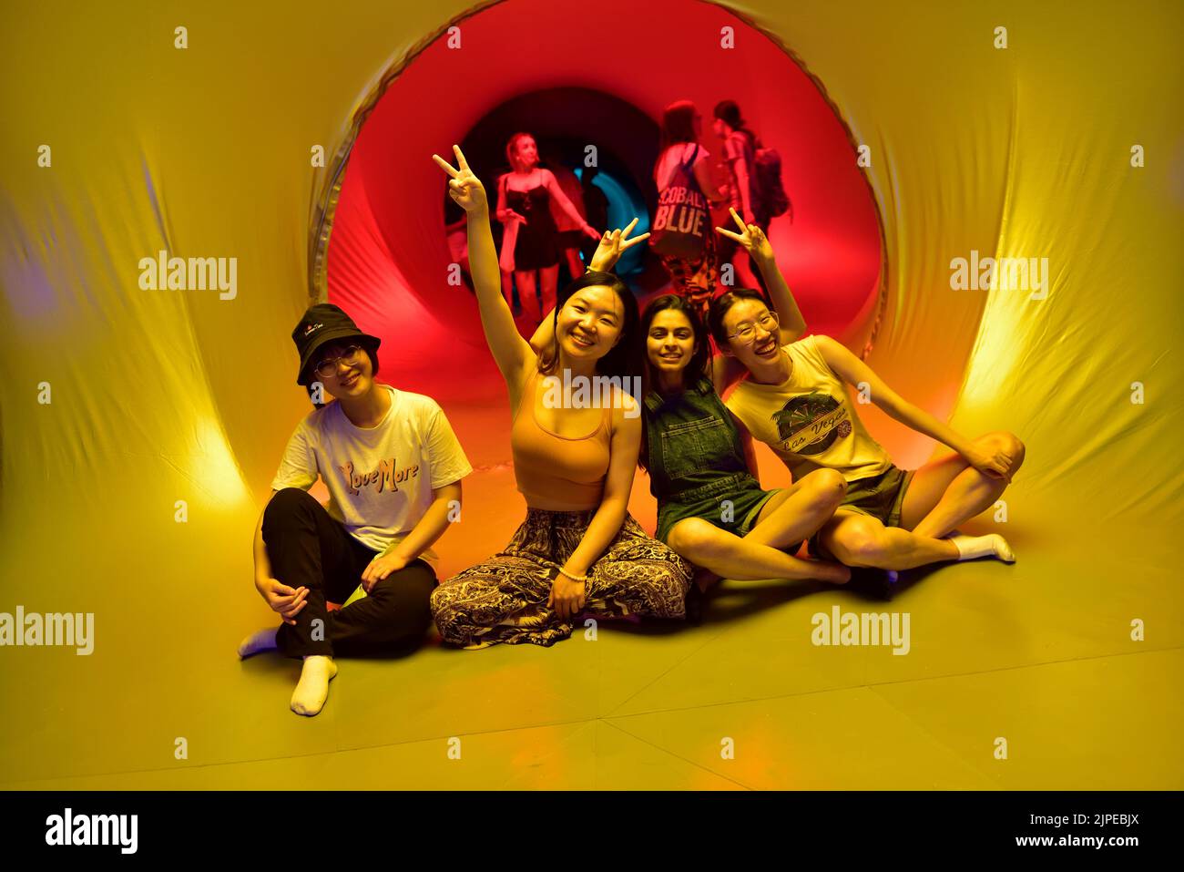 Luminarium. Inflatable temporary building structure as art showing ...