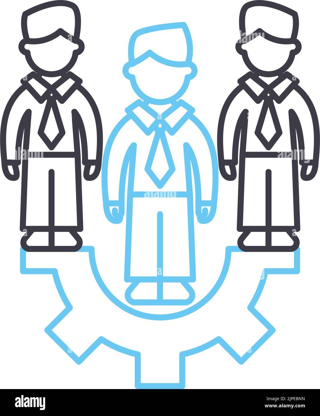 talent management line icon, outline symbol, vector illustration ...