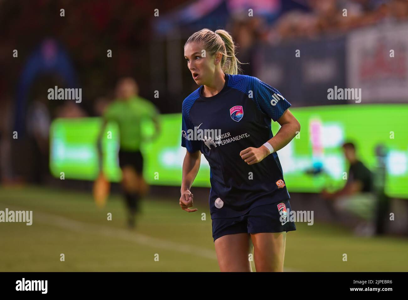 August 13, 2022: San Diego Wave FC midfielder Kelsey Turnbow (6) during ...