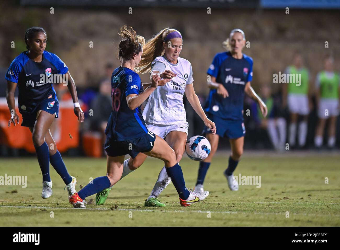August 13, 2022: Orlando Pride midfielder Mikayla Cluff (16) during a ...