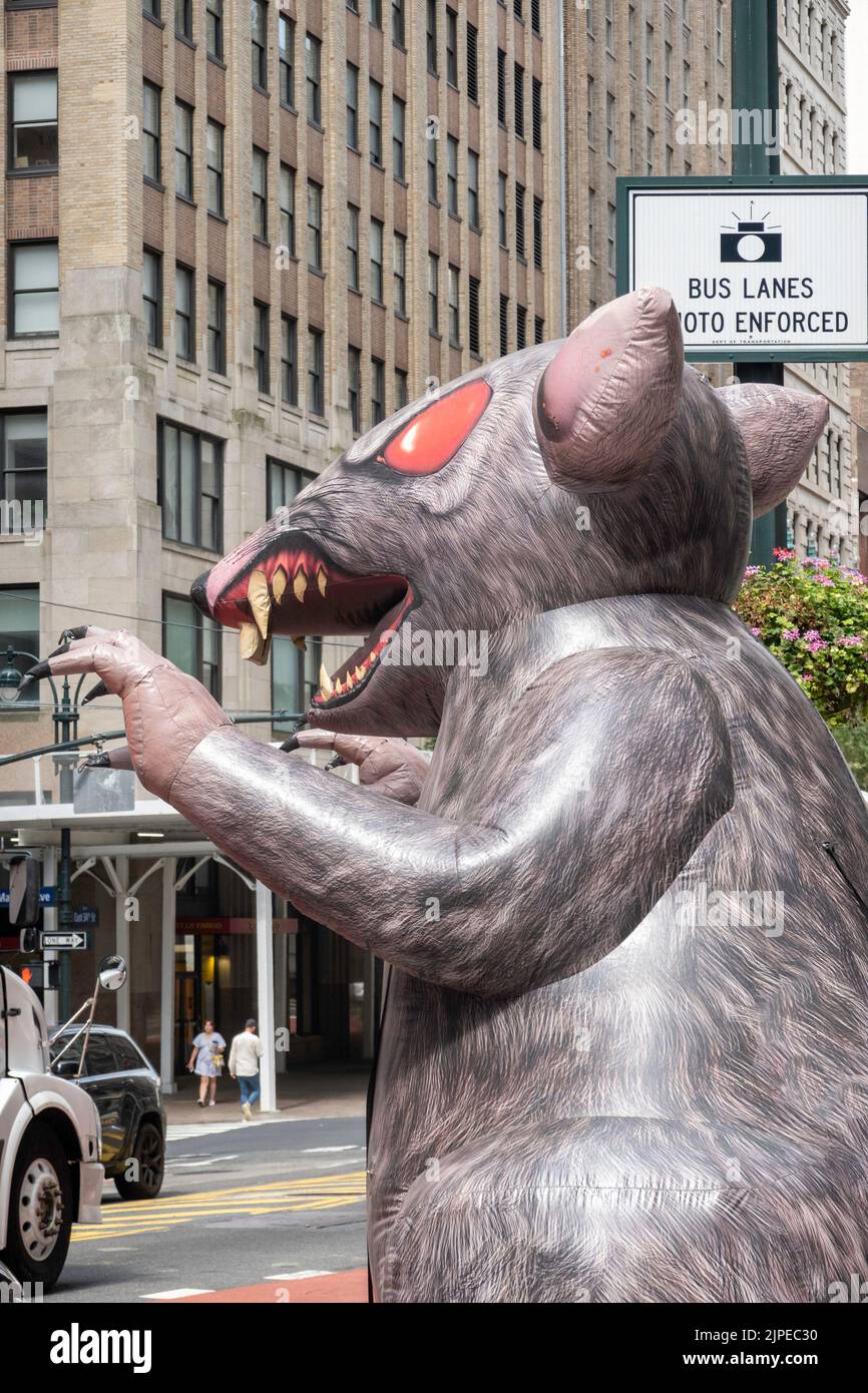 "Scabby" is an Inflatable Giant Rat at Union Demonstrations, E. 34th ...