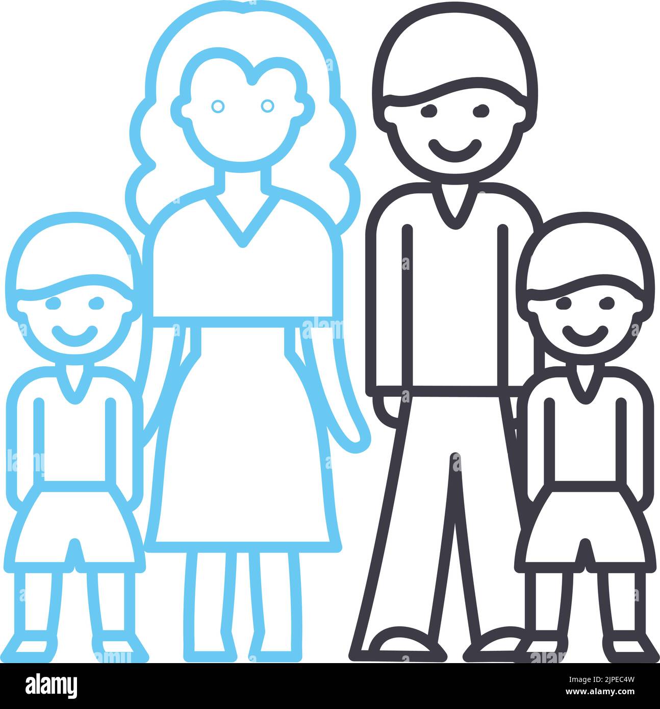 Family outline hi-res stock photography and images - Alamy