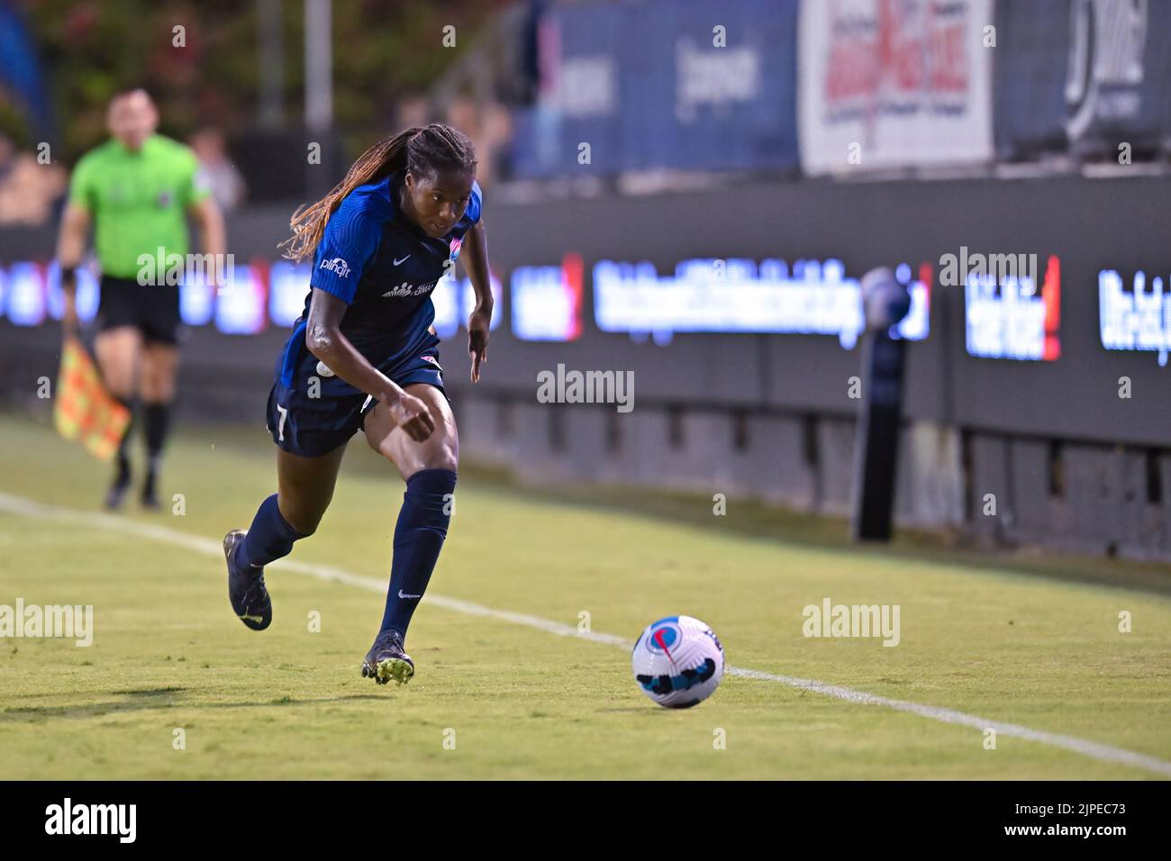 August 13, 2022: San Diego Wave FC forward Amirah Ali (7) during a NWSL ...