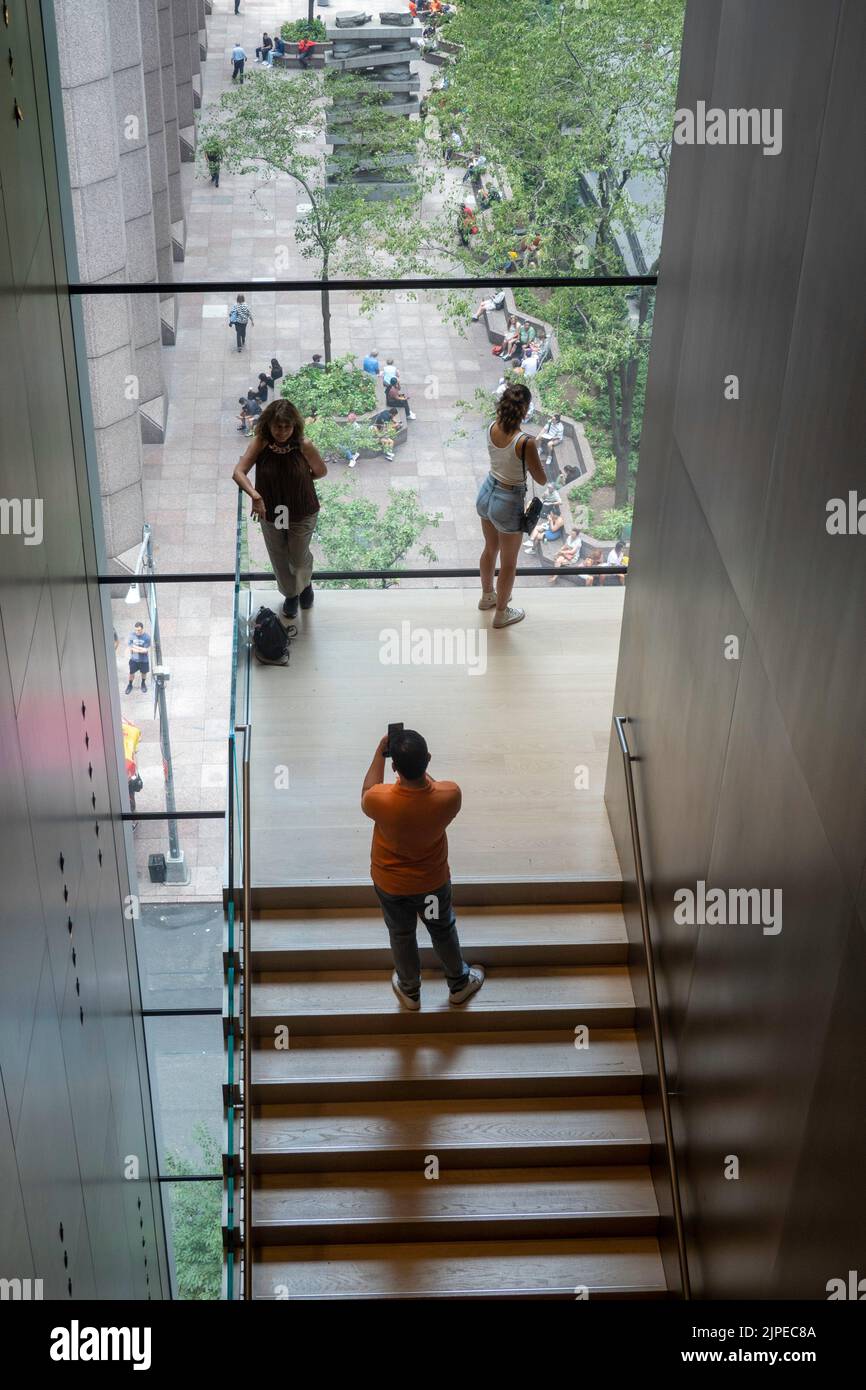 Visitors at MoMa Using the Staircase a sunny Afternoon, 2022, NYC, USA ...