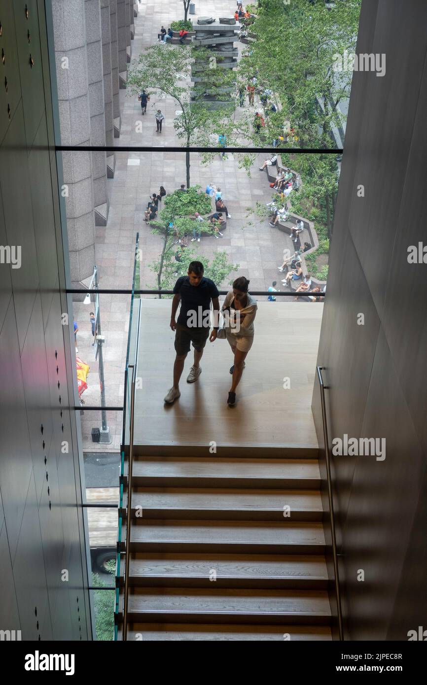 Visitors at MoMa Using the Staircase a sunny Afternoon, 2022, NYC, USA ...