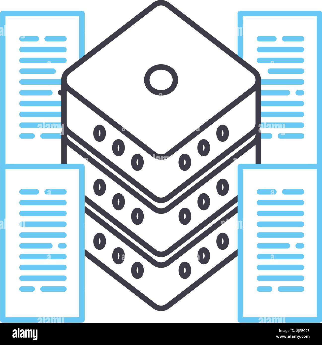 Network Hosting Files Line Icon Outline Symbol Vector Illustration Concept Sign Stock Vector