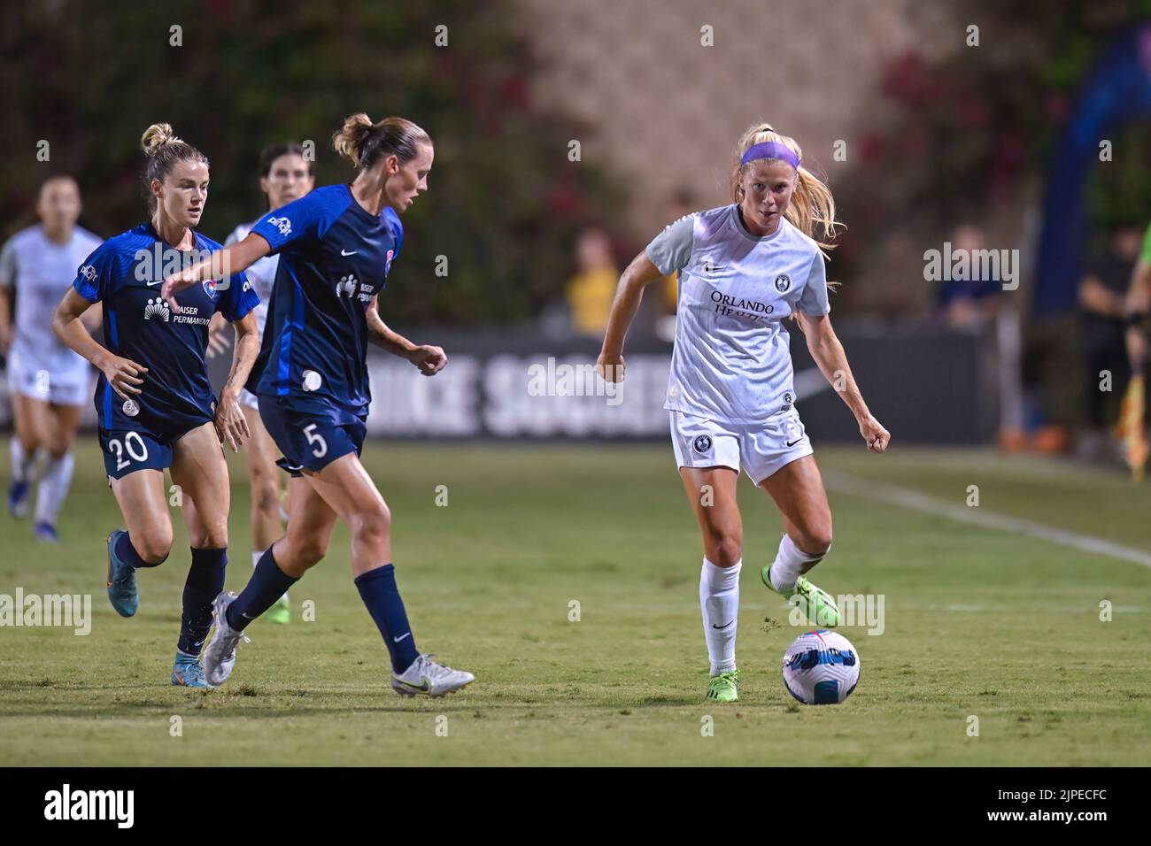 August 13, 2022: Orlando Pride midfielder Mikayla Cluff (16) during a ...