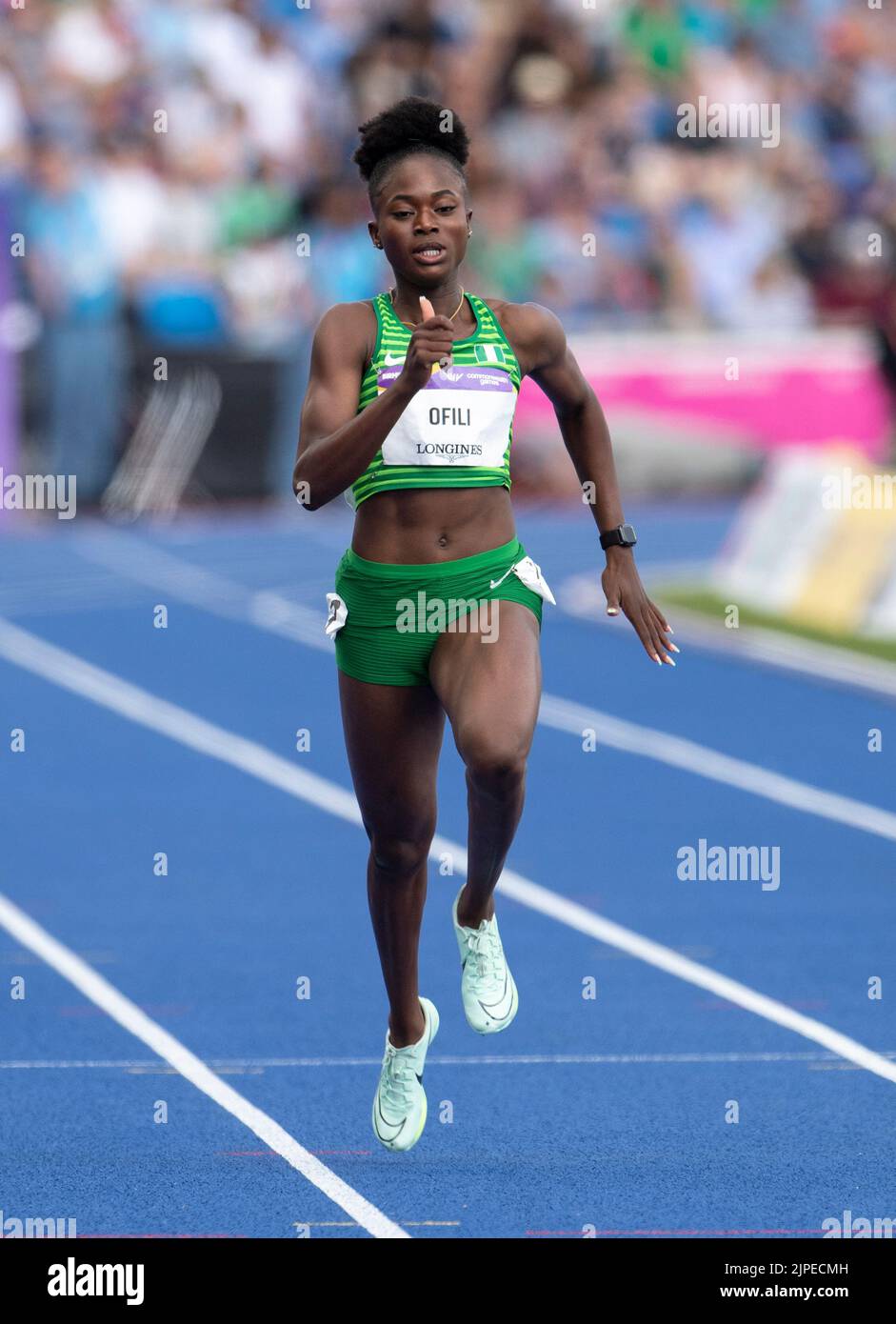 Favour Ofili of Nigeria competing in the women’s 200m heats at ...