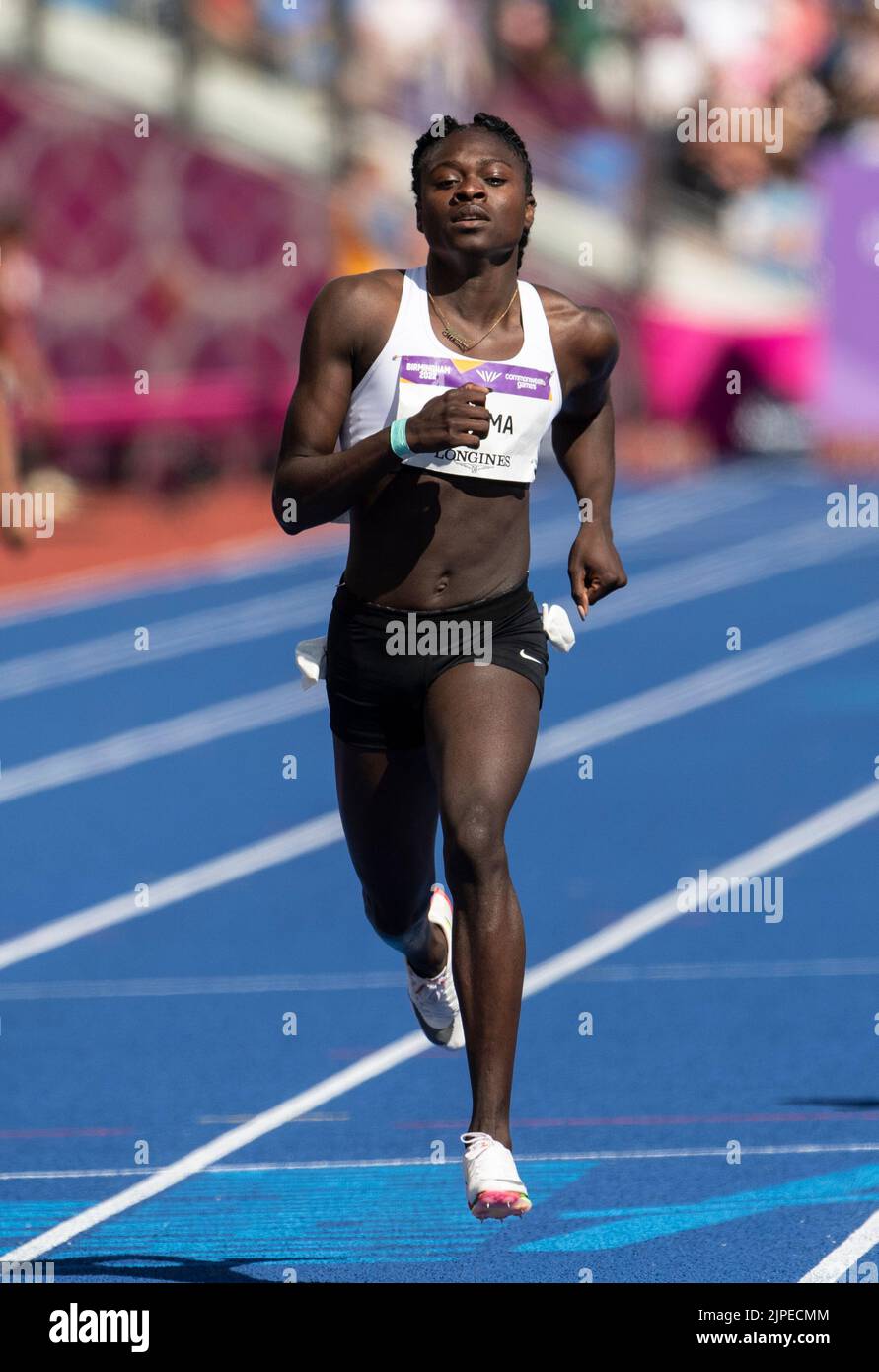 Christine Mboma of Namibia competing in the women’s 200m heats at ...