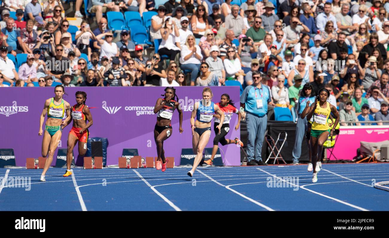 Jacinta Beecher, Beth Dobbin and Elaine Thompson-Herah competing in the ...