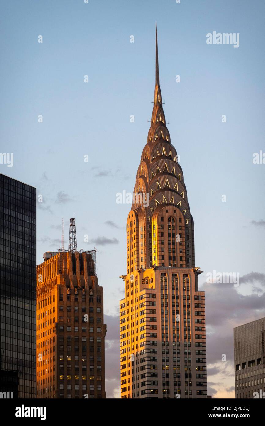 The Chrysler Building in Midtown Manhattan at Sunset, 2022, NYC, USA Stock Photo - Alamy