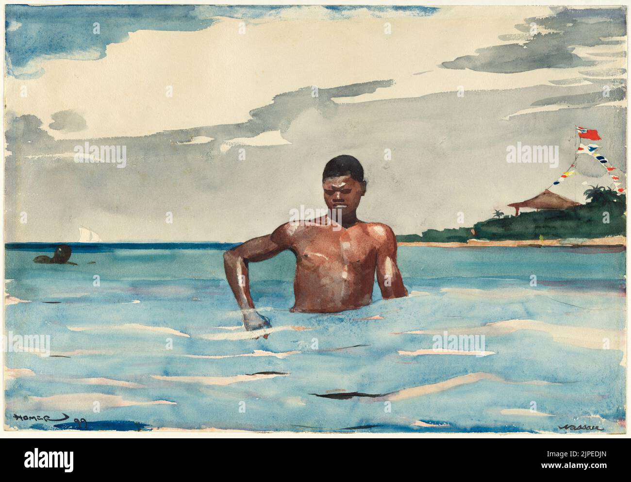 The Bather. Winslow Homer. 1899 Stock Photo - Alamy