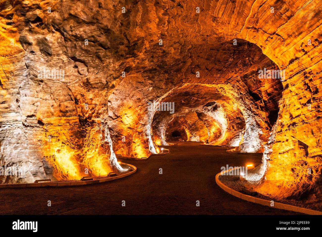 Salt cave which is used now for halo therapy after the salt was mined ...