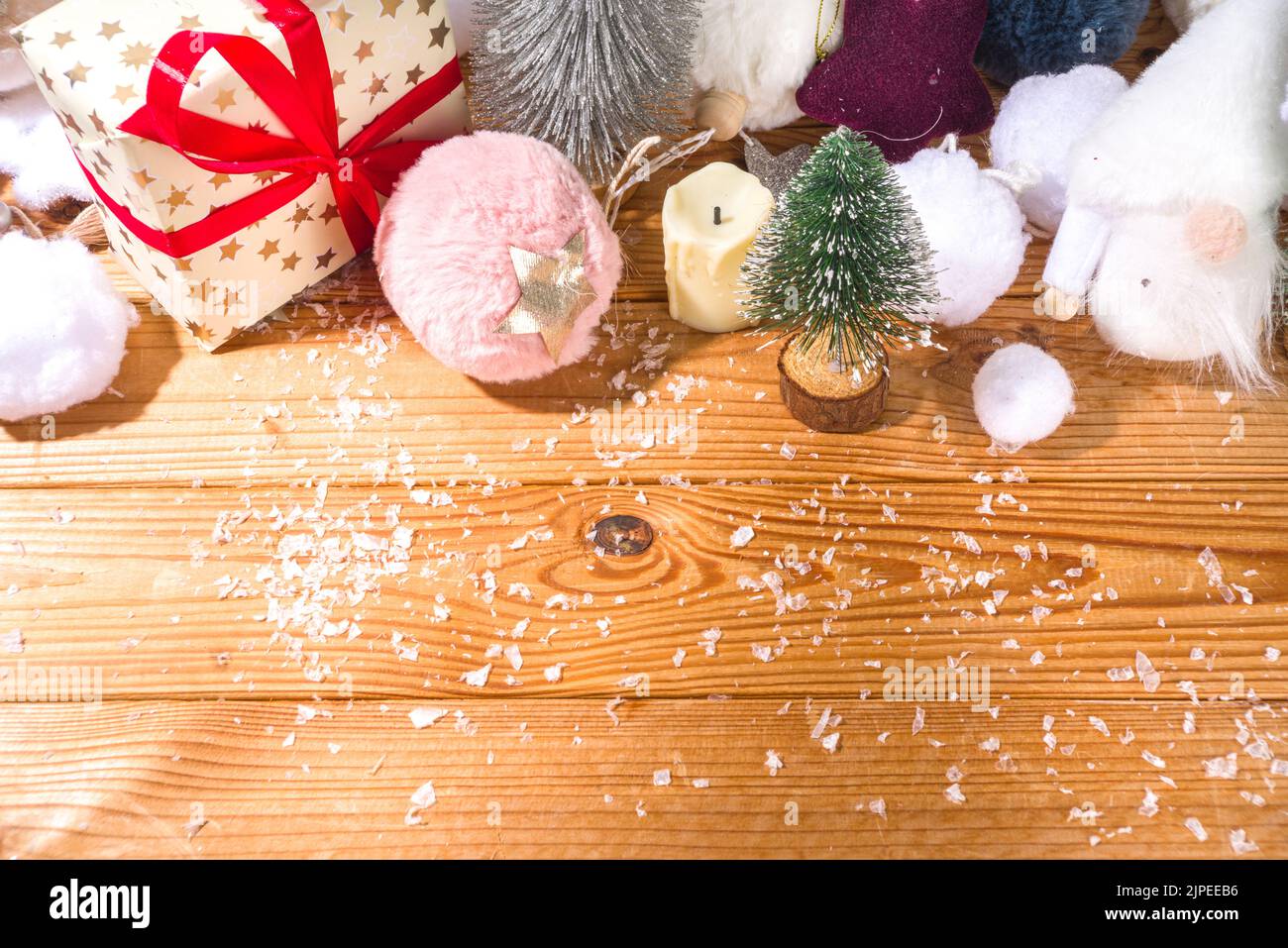 Fluffy Christmas concept. Festive Christmas background with fluffy ...