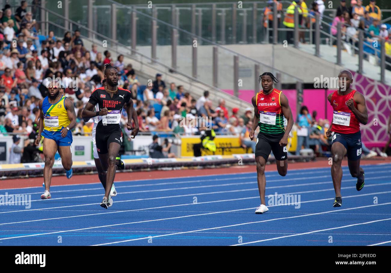 Jereem Richards of Trinidad and Tobago competing in the men’s 200m ...
