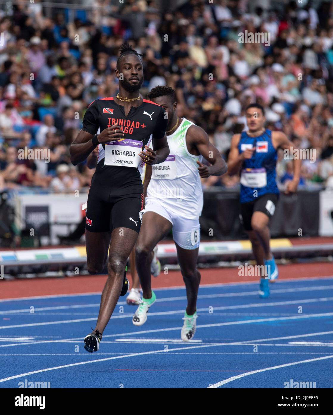 Jereem Richards of Trinidad and Tobago competing in the men’s 200m ...