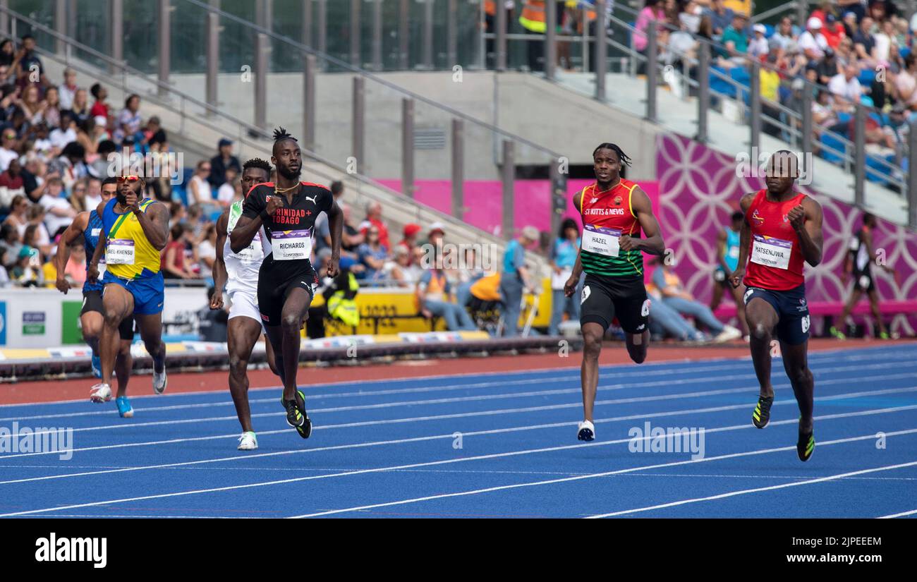Jereem Richards of Trinidad and Tobago competing in the men’s 200m ...