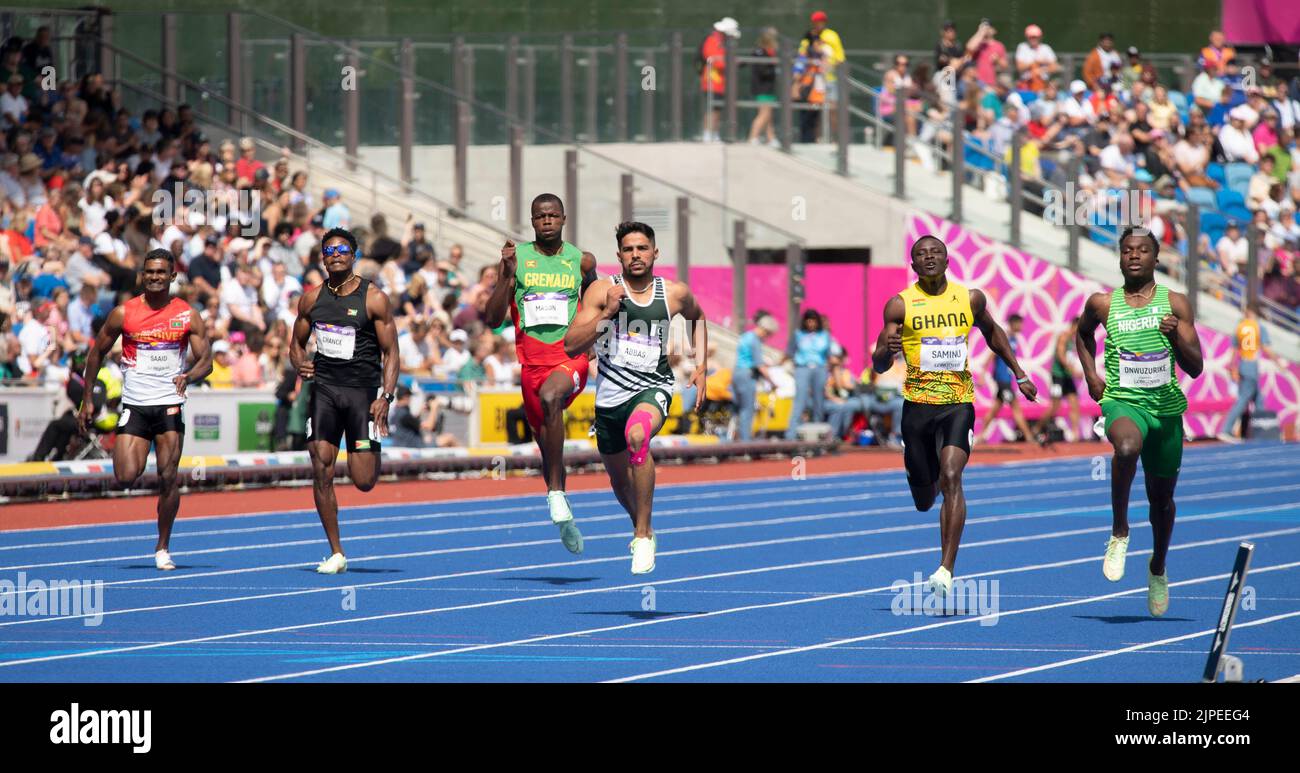 Shajar Abbas of Pakistan competing in the men’s 200m heats at ...