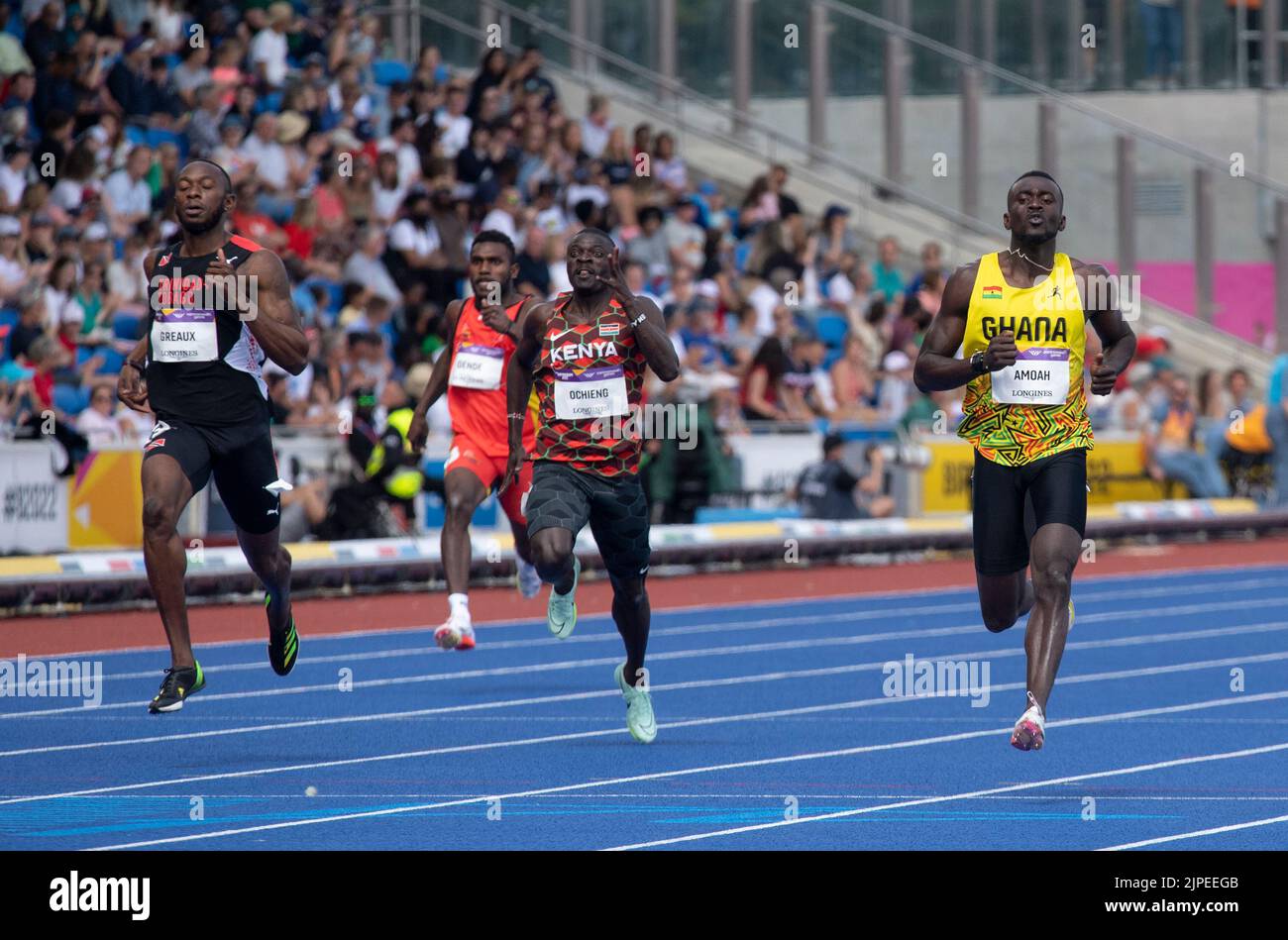 Joseph Paul Amoah of Ghana competing in the men’s 200m heats at ...