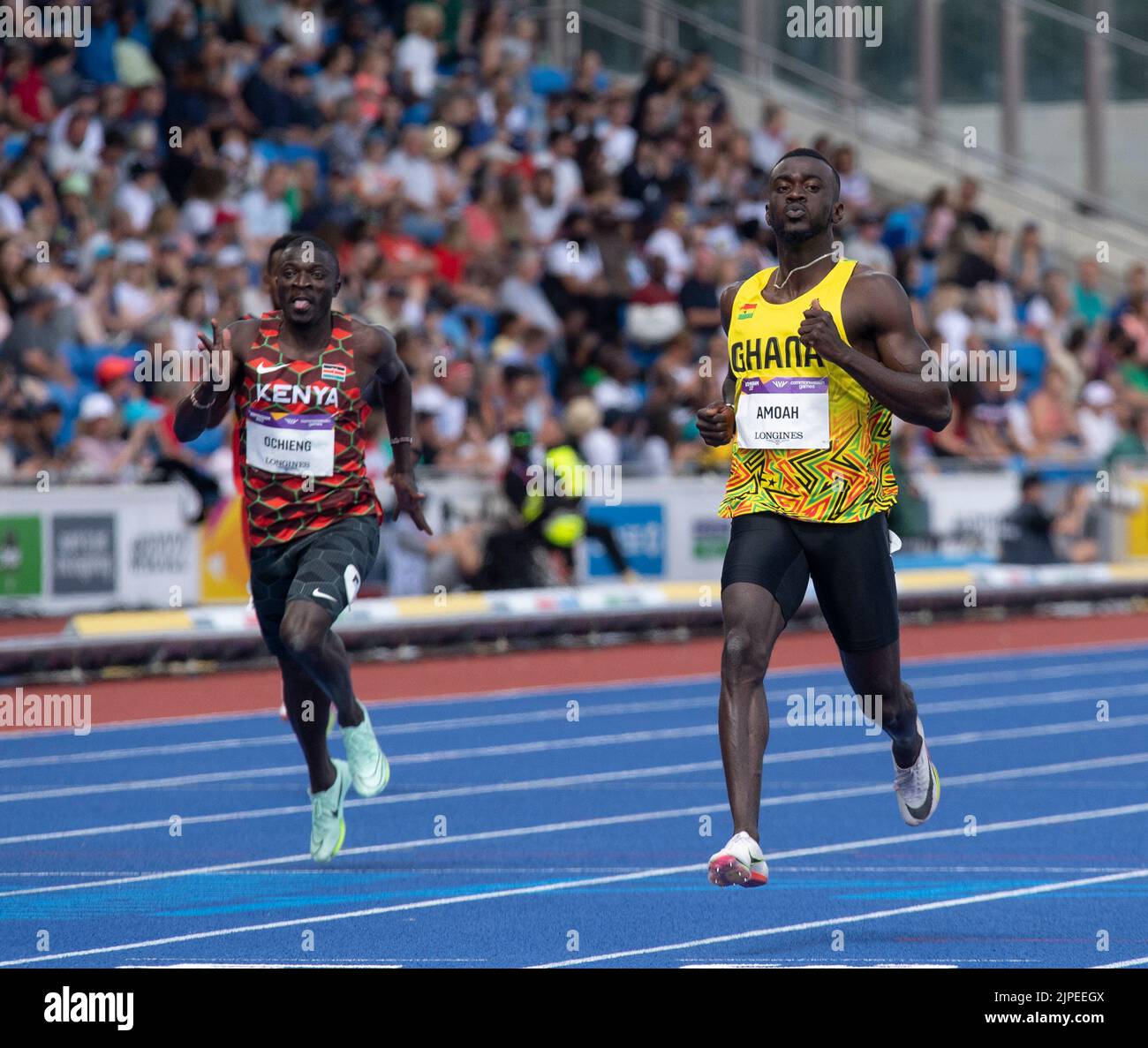 Joseph Paul Amoah of Ghana competing in the men’s 200m heats at ...