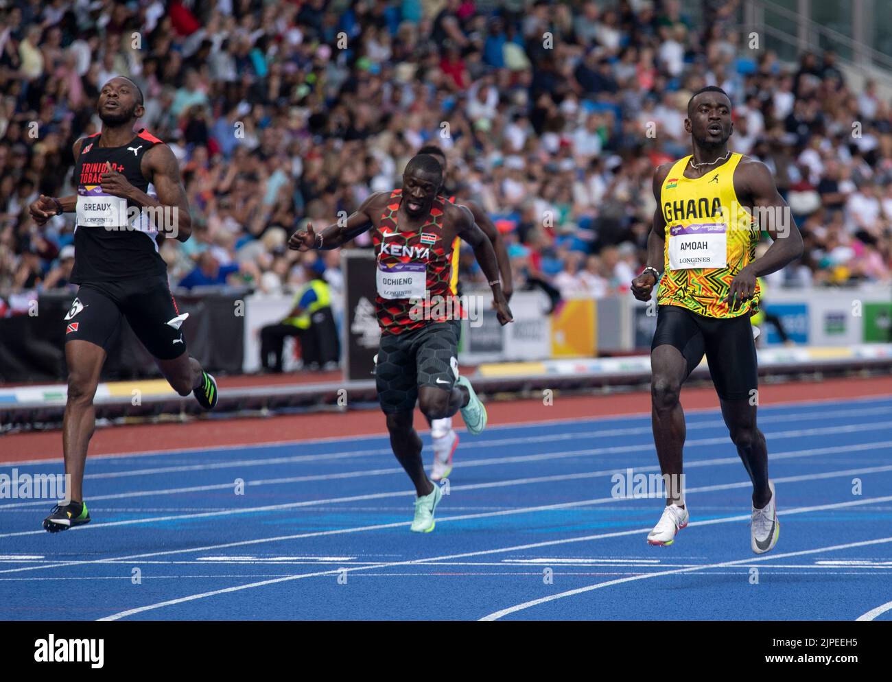 Joseph Paul Amoah of Ghana competing in the men’s 200m heats at ...