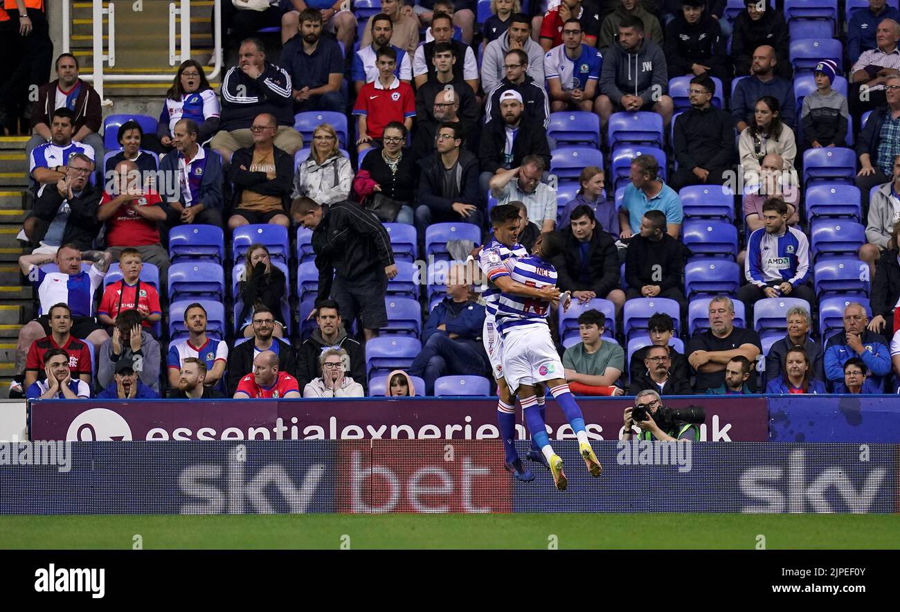 Reading's Tom McIntyre celebrates scoring their side's first goal of ...