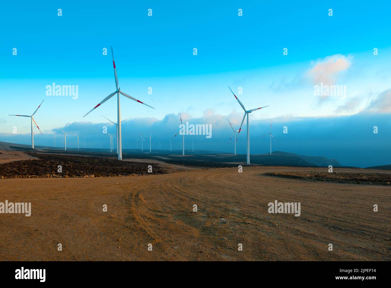 Windmills at wind farm, Coquimbo Region, Chile Stock Photo - Alamy